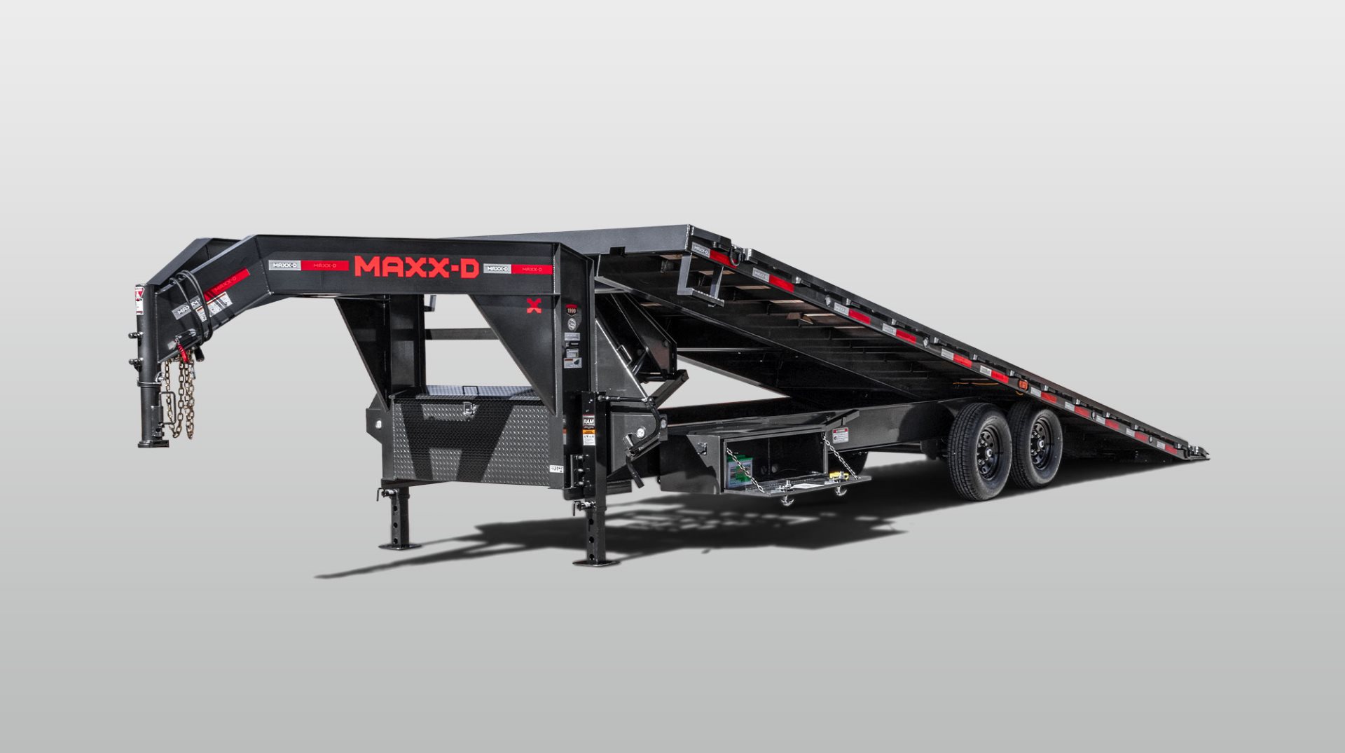 TSX Single Wheel Flatbed Trailer | Powered Tilt | MAXX-D Trailers