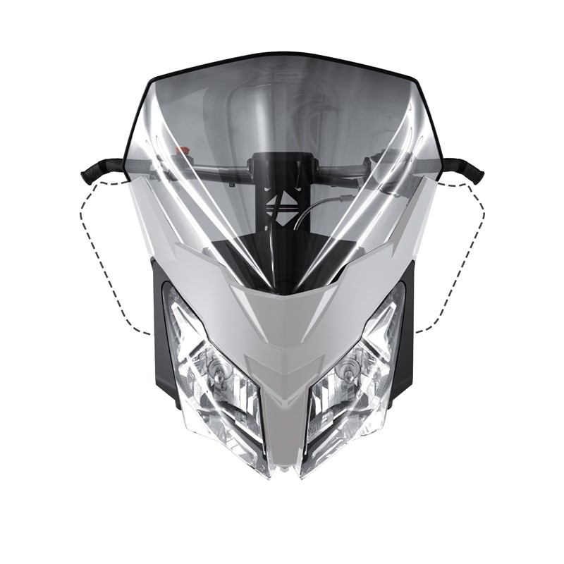 Windshield - High - 18in. (46cm) - Smoke 860200928, CyclePartsNation ...