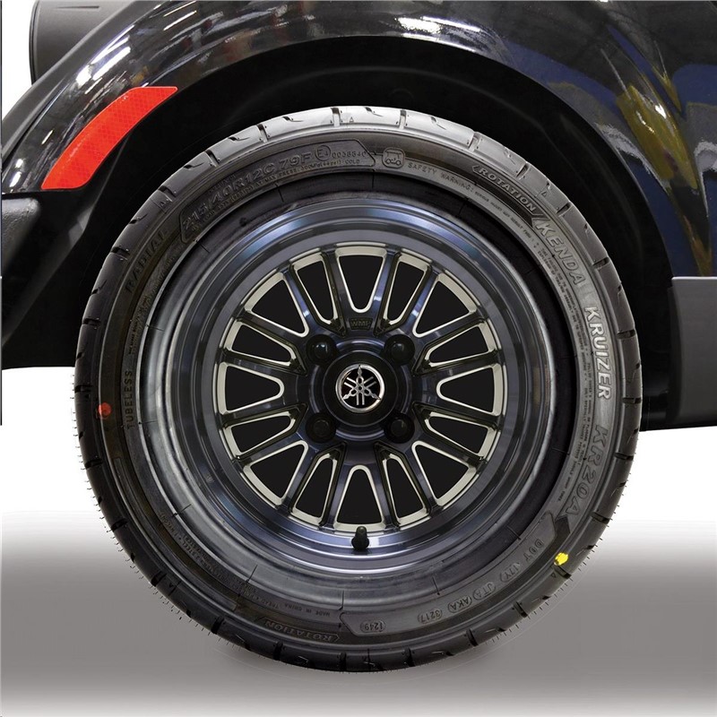 16-Spoke V-Series Radial Alloy Wheels GCA-J0D52-2L-BM, Big Sky Golf Cars
