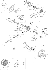 2011 Can-Am Outlander 800R EFI Drive System, Front | Can-Am Parts Warehouse