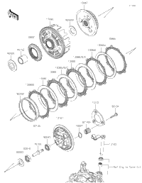 2024 Kawasaki Ninja 500 (EX500GRFAL) Clutch | Babbitts Kawasaki Parts House