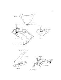 2015 Kawasaki NINJA 650 (EX650EFF) Decals (White)(Eff) | Ron Ayers