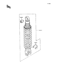 1990 Kawasaki KLR250 (KL250-D7) Shock Absorber | GenuineKawasakiParts.com