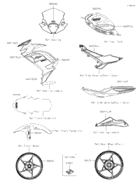 2025 Kawasaki EX650PSFAN Decals(L.Green)(Psfan) | GenuineKawasakiParts.com