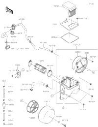 2019 Kawasaki KLX250 (KLX250SKF) Air Cleaner | Babbitts Kawasaki Parts ...
