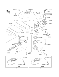 1996 Kawasaki GPZ1100 (ZX1100-E2) Fuel Tank (Zx1100-E2/E3) | Ron Ayers