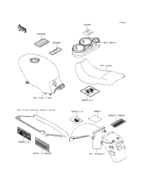 1998 Kawasaki NINJA 500 (EX500-D5) Labels | GenuineKawasakiParts.com