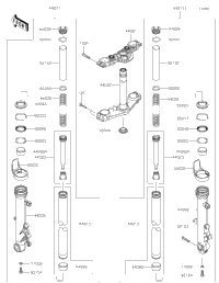 2025 Kawasaki EX650PSFAL Front Fork | Babbitts Kawasaki Parts House