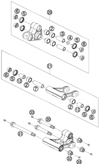 2009 KTM 690 Duke Black Pro Lever Linking | KTM Parts Pro