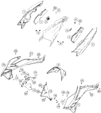 2020 KTM 790 ADVENTURE ORANGE Chassis Side Trim | KTM World