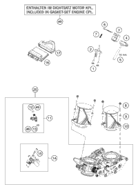 2019 KTM 1290 SUPER DUKE GT WHITE Engine Throttle Body | KTM World