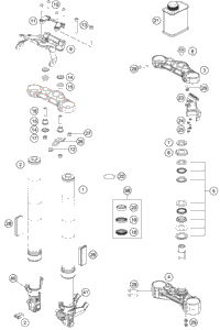 2020 KTM 390 DUKE ORANGE Chassis Front Fork, Triple Clamp | KTM World