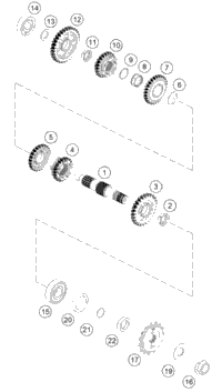 2025 KTM 390 ADVENTURE X, white-B.D. Chassis Transmission Ii ...