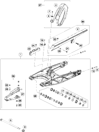 2015 KTM 390 DUKE BLACK Chassis Swing Arm | KTM World