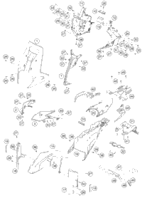 2023 KTM 890 ADVENTURE, orange Chassis Mask, Fenders | KTM Parts Pro