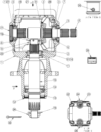Land Pride RC5515 (Discontinued) Gearbox (826-925C) Comer | Kubota Tractor
