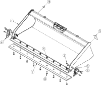 Land Pride AP-HD80LLC 80Hd Lplf Bucket W/Bolt-On Edge | Kubota Tractor