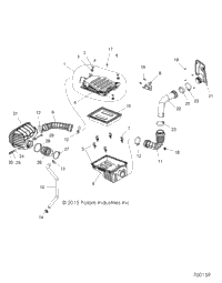 2015 Polaris RANGER 570 FULL SIZE (R15RTA57AA/BA/AR/AC/EAU) Engine, Air ...