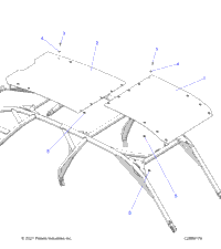 2022 Polaris RZR TURBO R 4 ULTIMATE (Z22G4L92AG/AL/BG/BL) Body, Roof ...