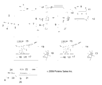 2011 Polaris RZR 170 (R11VA17AA) Chassis, Cab Frame & Side Nets ...