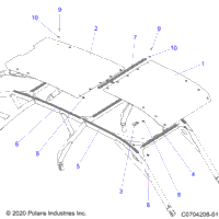 2022 Polaris RZR PRO R 4 ULTIMATE (Z22RML2KAP/AL/BK/BP/BT) Body, Roof ...