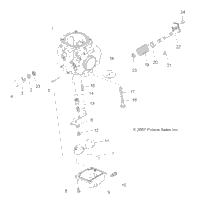 2012 Polaris TRAIL BOSS 330 (A12EA32AA) Engine, Carburetor, Lower ...