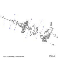 2025 Polaris RZR XP 1000 SPORT (Z25NEE99A4/B4/A5/B5) Engine, Waterpump ...
