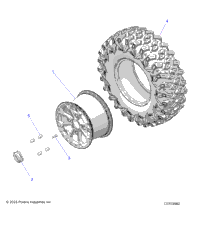 2025 Polaris RZR XP 1000 ULTIMATE (Z25NEF99A4/A5/A5/B5) Wheels, Front ...