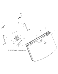 2015 Polaris RANGER 900 XP ALL OPTIONS (R15RTA87/E87) Body, Windshield ...