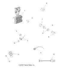 2010 Polaris SPORTSMAN 500 HO (A10MH50AJ/AX/AZ) Electrical, Switches ...