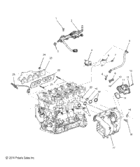2015 Polaris SLINGSHOT ALL OPTIONS (T15AAS/AAP) Engine, Manifolds, And ...