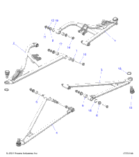 2025 Polaris RZR XP 1000 ULTIMATE (Z25NEF99A4/A5/A5/B5) Suspension ...