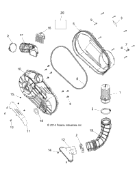 2015 Polaris INTL RZR 900 60 INCH EPS (Z15VBE87FK/JK) Drive Train ...