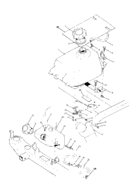 1992 Polaris TRAIL BOSS 2X4 (W927527) Fuel Tank Assembly 250 2X4 ...