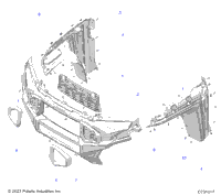 2024 Polaris RANGER XD 1500 PREMIUM (R24XAE1RAH/BH) Body, Front Fascia ...