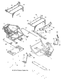 2018 Polaris RANGER CREW 1000 DIESEL (R18RVAD1B1) Chassis, Frame ...