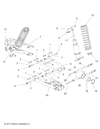2015 Polaris INTL RANGER 1000 DIESEL EU (R15RTAD1FA) Suspension, Rear ...