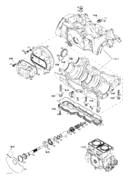 2001 Sea-Doo GTX RFI, 5524/5525/5553/5555 Crankcase And Rotary Valve ...