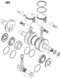 1996 Ski-Doo Formula SL Crankshaft And Pistons 503 | Fox Powersports ...