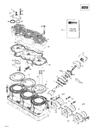 2000 Ski-Doo Mach Z R Millennium Edition Cylinder, Exhaust Manifold ...