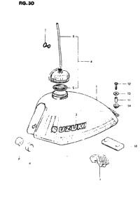 1982 Suzuki SP500 Fuel Tank (Model X) | Yamaha Sports Plaza