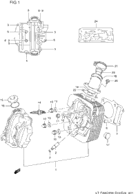 1996 Suzuki LT-4WDXW Cylinder Head | CyclePartsNation Suzuki Parts Nation