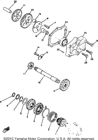 1971 Yamaha XS1B Gear Train (Xs2) | Dealer Cost Parts