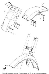 1974 Yamaha DT175A Front Fender - Rear Fender | CyclePartsNation Yamaha ...