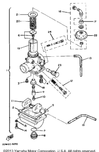 1983 Yamaha YZ80 (YZ80K) Carburetor | Yamaha Sports Plaza