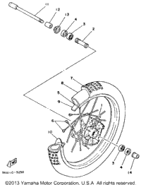 1985 Yamaha YZ490 (YZ490N) Front Wheel | PartsFish.com