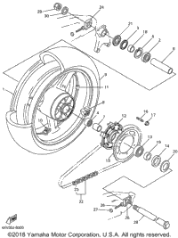 1999 Yamaha R1 (YZFR1L) Rear Wheel | CyclePartsNation Yamaha Parts Nation