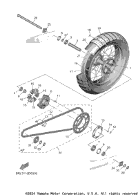 2025 Yamaha TENERE 700 (XTZ7SL) Rear Wheel | Ronnie's Mail Order