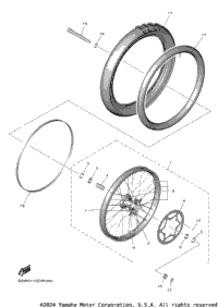 2025 Yamaha YZ250F (YZ250FSL) Front Wheel | Ronnie's Mail Order