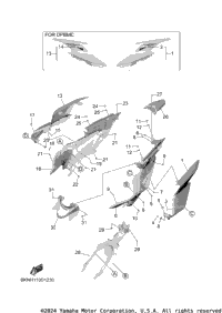 2026 Yamaha YZFR9 CA (YZFR9TCL) Side Cover | Yamaha Parts Monster